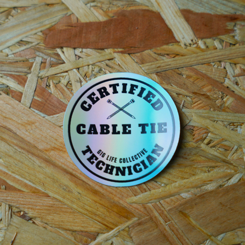 Rainbow Cable Tie Tech Sticker - Gig Life Supply Co.