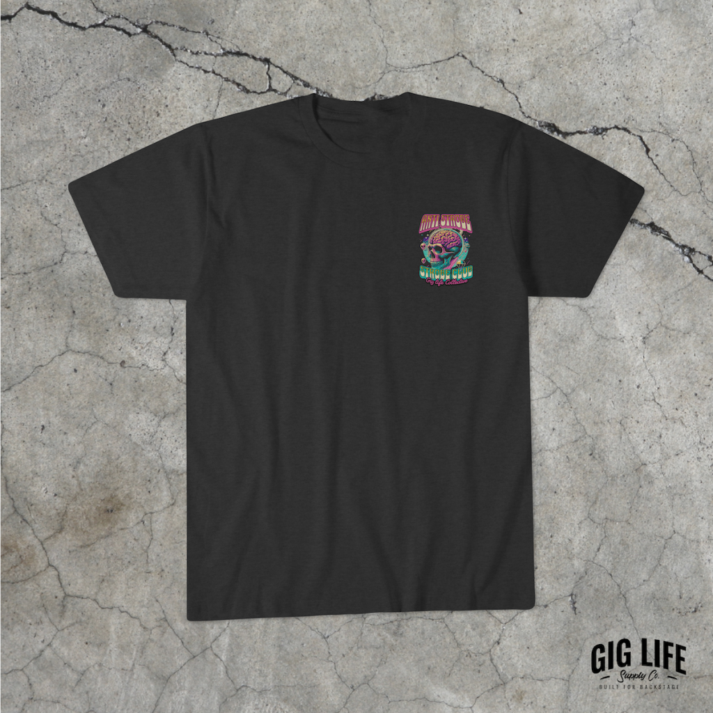 Anti Strobe Club Skull T Shirt - Gig Life Supply Co.